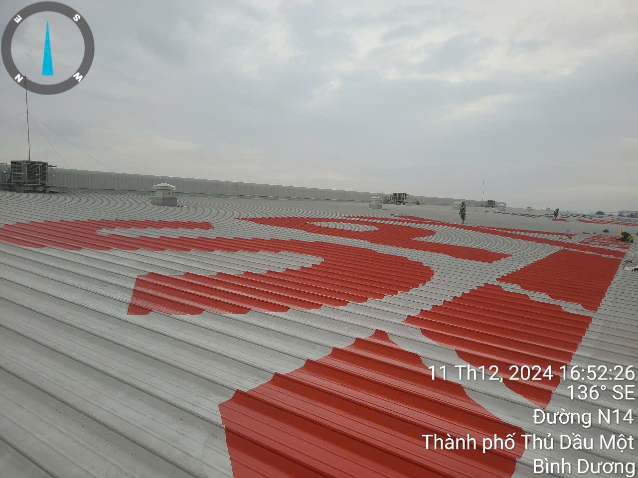 Sơn logo SPX Express tại Bình Dương. ( Paint logo on SPX Express)